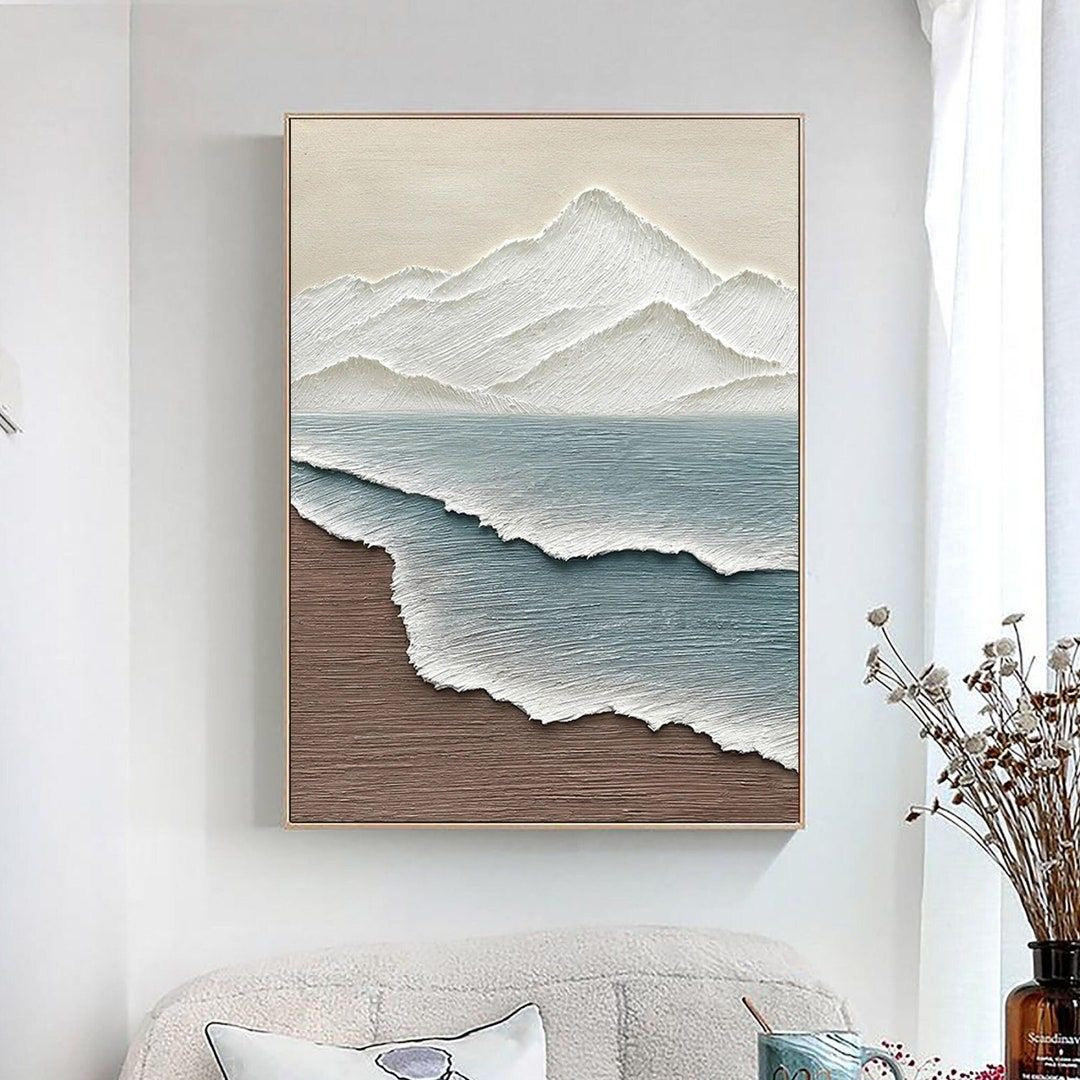 Mountain And Waves Texture Art – Archizy