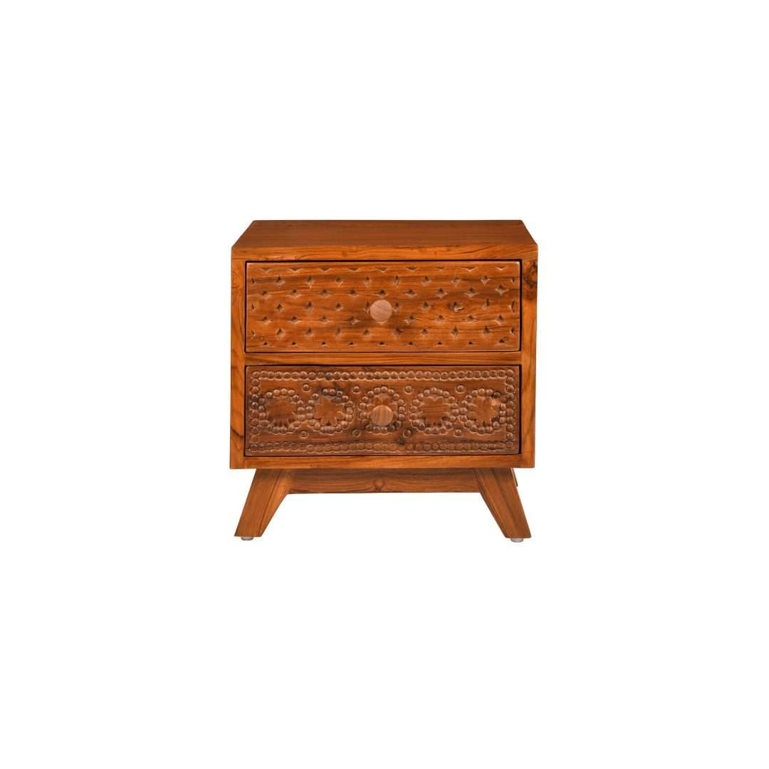 Khelma Teak Wood Bedside Table – Archizy